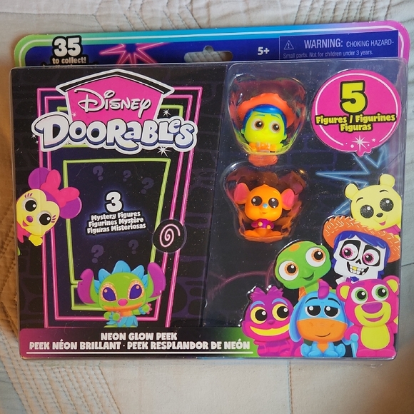 Disney | Toys | Disney Doorables Neon Glow Peek Figures | Poshmark